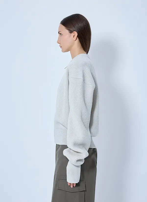 RIER Roundneck Zip Utility Sweater