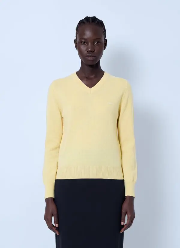 Miu Miu V-neck Wool Sweater - Yellow
