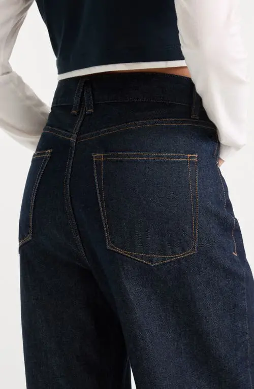 Good American Belted Low Waist Baggy Wide Leg Jeans