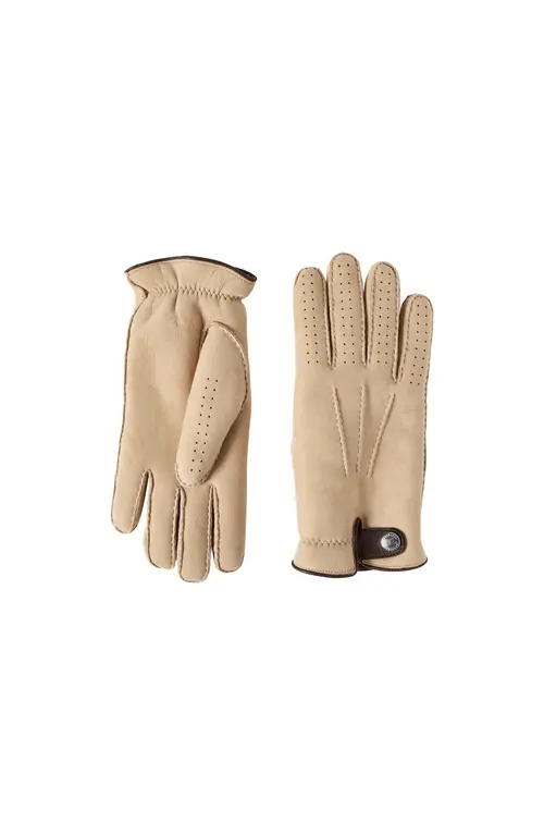 Brunello Cucinelli Suede Curly Shearling Gloves