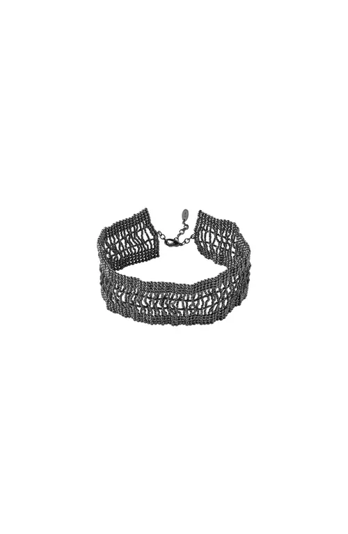 Brunello Cucinelli Sterling Wide Choker