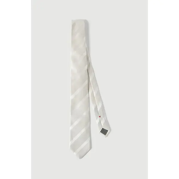 Brunello Cucinelli Silk Diagonal Tie With Regimental Stripe - Panama
