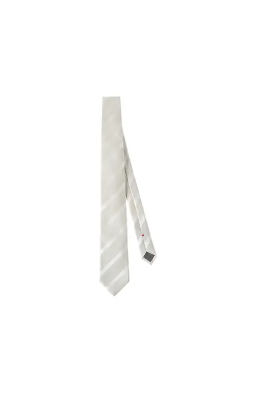 Brunello Cucinelli Silk Diagonal Tie With Regimental Stripe