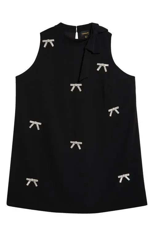 SUGARLIPS Pamelda Bow Shift Minidress - Black