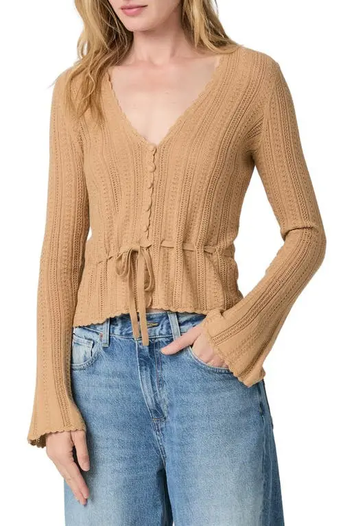 Paige Kyoto Cardigan - Camel