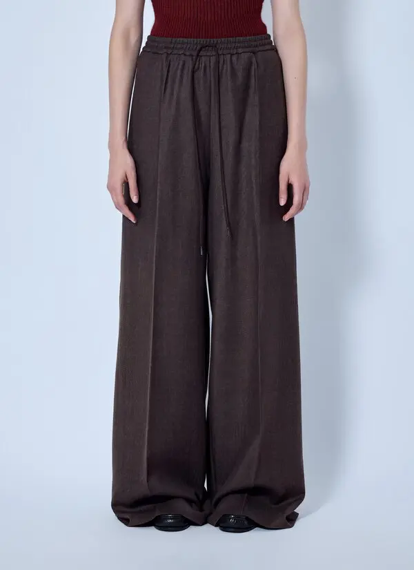 Max Mara Wide-leg Drawstring Trousers - Multicolor