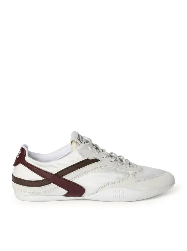 Miu Miu Gymnasium Sneakers In Technical Fabric And Suede - Multicolor