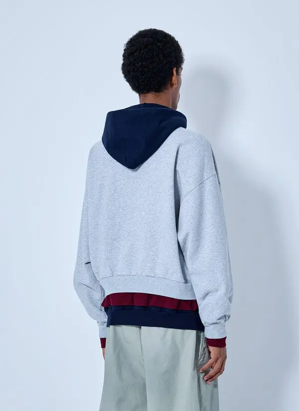 Balenciaga Layered Hoodie With Embroidered Logo