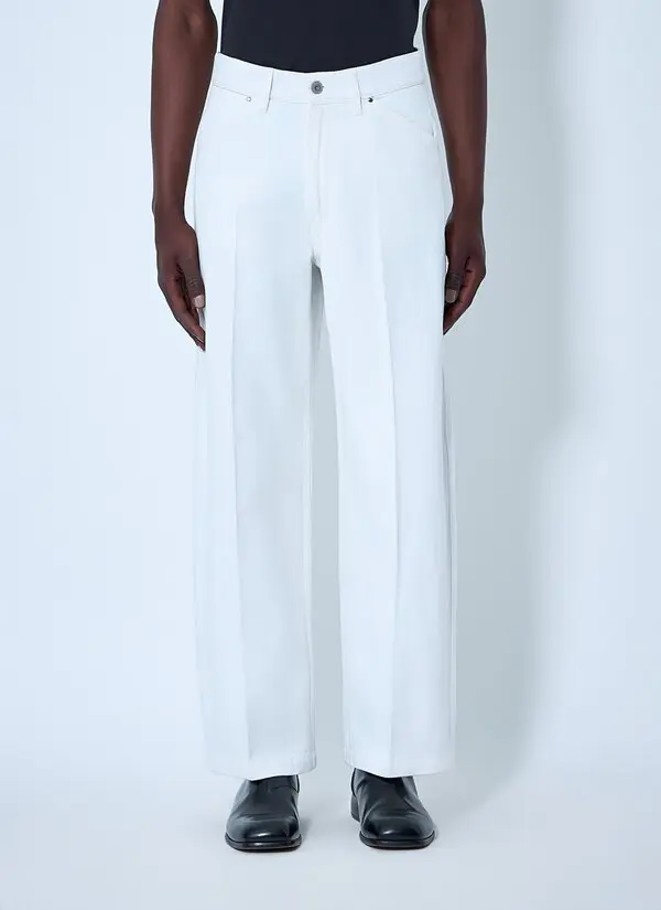 LEMAIRE Wide-leg Denim Trousers - White