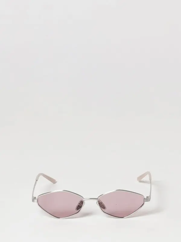 Gucci Cat Eye Metal Sunglasses With Diamond Shape And Engraved Logo - Silver
