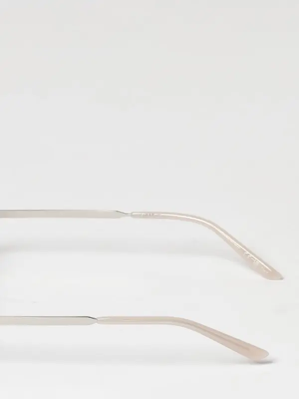 Gucci Cat Eye Metal Sunglasses With Diamond Shape And Engraved Logo - Silver