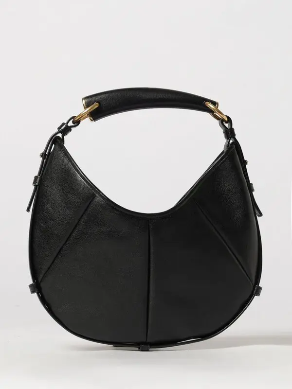 Saint Laurent Mombasa Small Calfskin Leather Hobo Bag With Flat Handle - Black