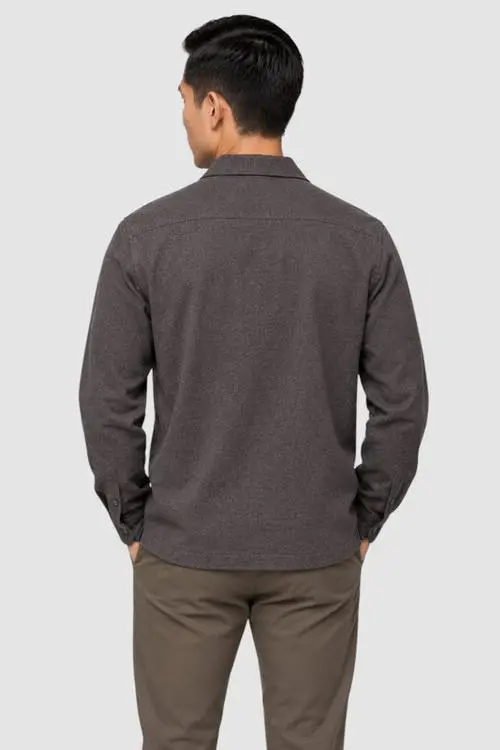 GARNET Regular-fit Camp Collar Overshirt Jacket