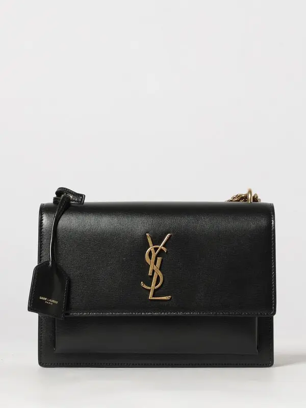 Saint Laurent Sunset Medium Leather Shoulder Bag With Monogram