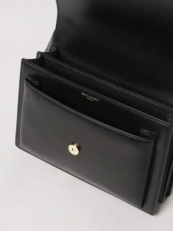 Saint Laurent Sunset Medium Leather Shoulder Bag With Monogram