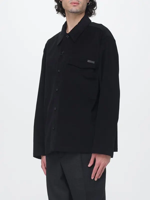 Saint Laurent Cotton Shirt Jacket With Classic Collar And Dropped Shoulders