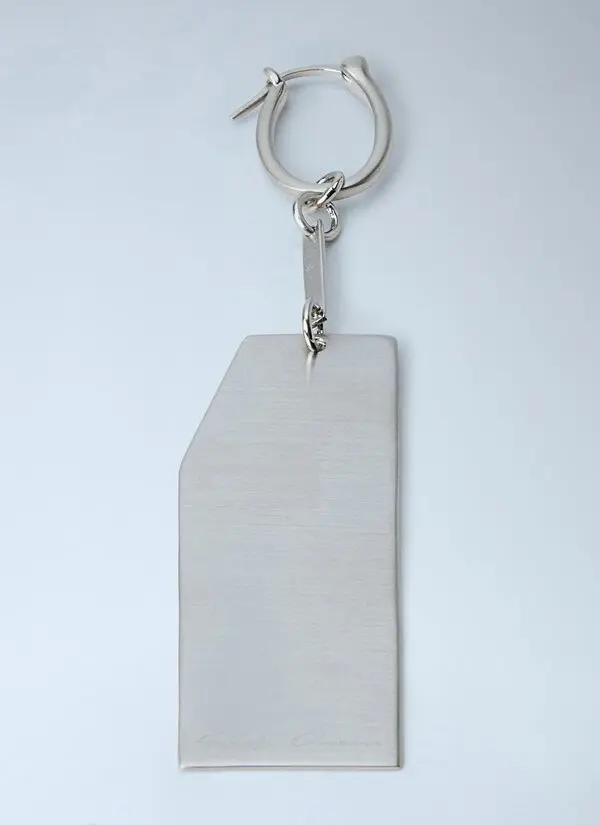 Rick Owens Tower Folder Earrings - Silver