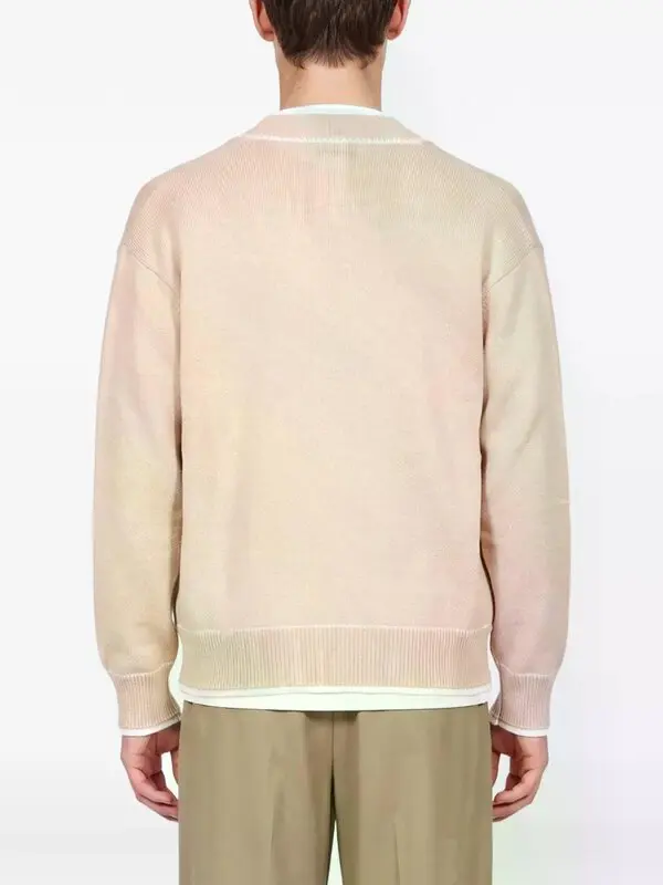 LANEUS Contrast-trim V-neck Cardigan