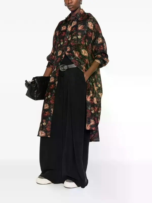 R13 Jumbo Floral-print Oversized Dress Shirt