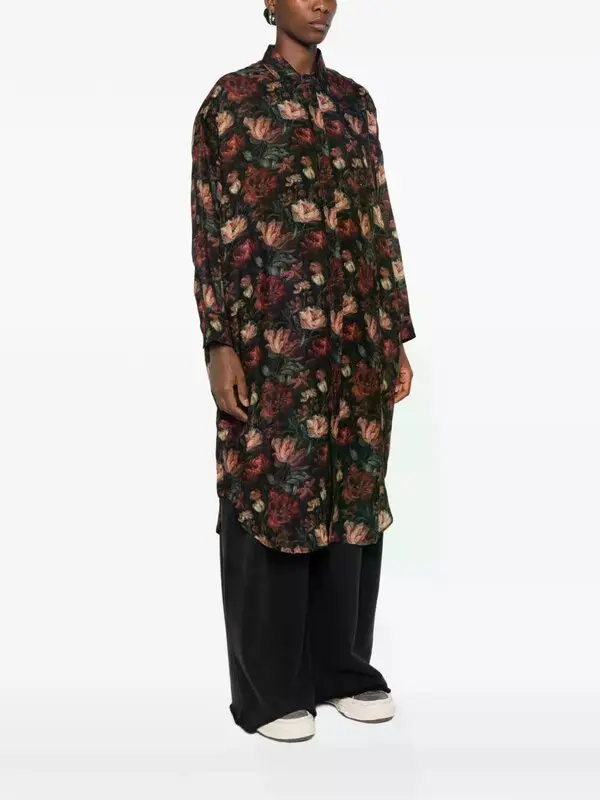 R13 Jumbo Floral-print Oversized Dress Shirt