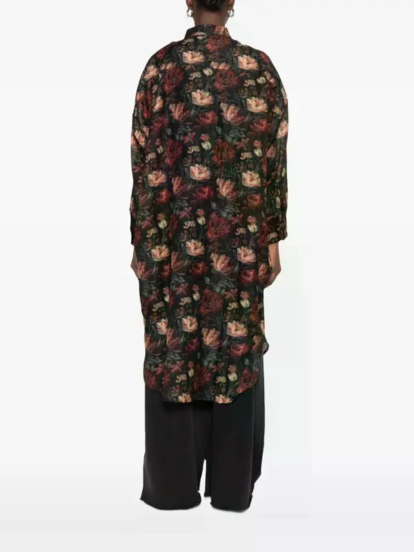 R13 Jumbo Floral-print Oversized Dress Shirt