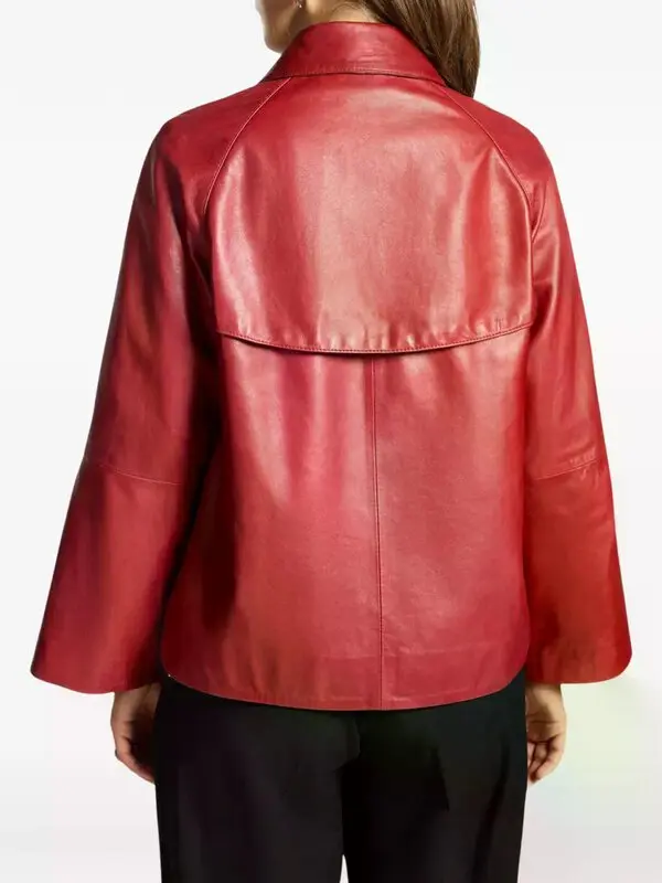 ELENA MIRÒ Double-breasted Leather Jacket