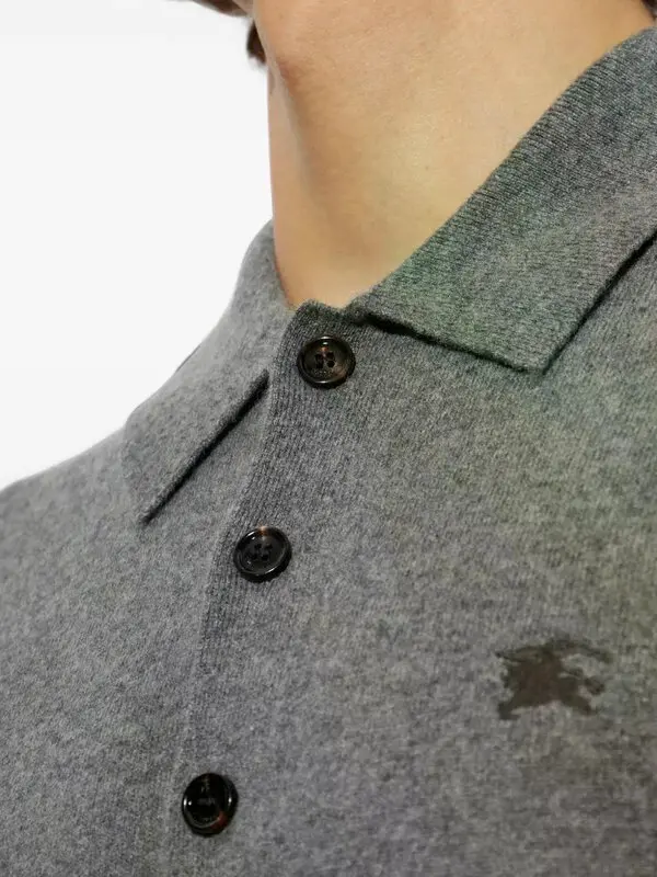 Burberry Long-sleeve Cashmere Blend Polo Shirt