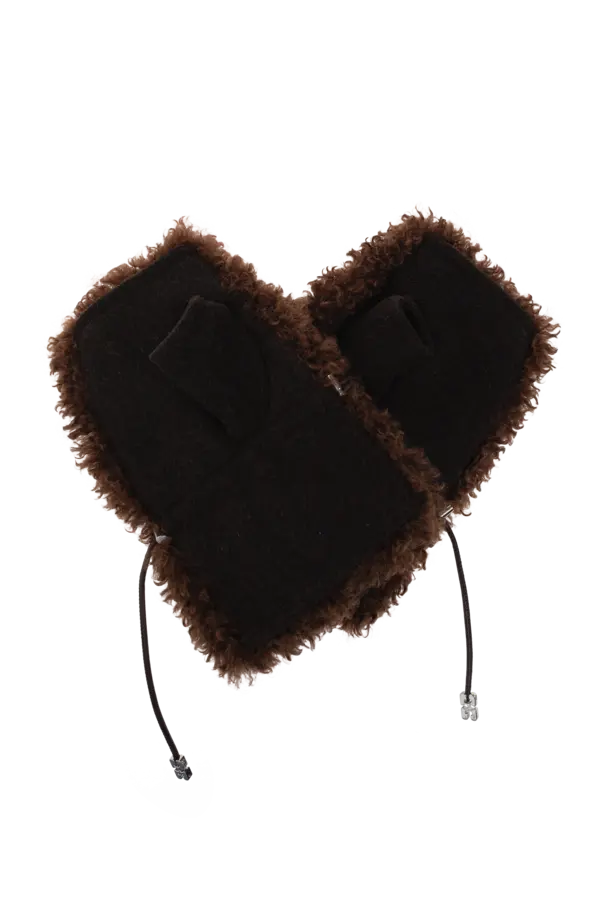 GANNI Fur Mittens