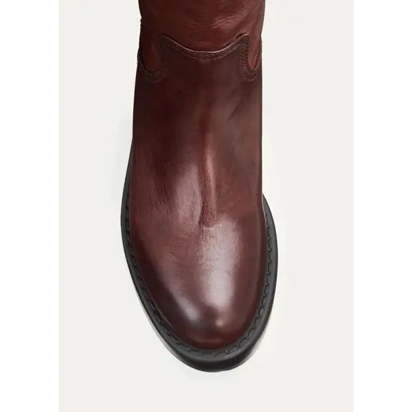 Miu Miu 55mm Lug-sole Leather Knee-high Boots