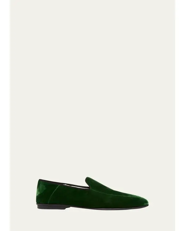 TOM FORD Steven Velvet Formal Loafers
