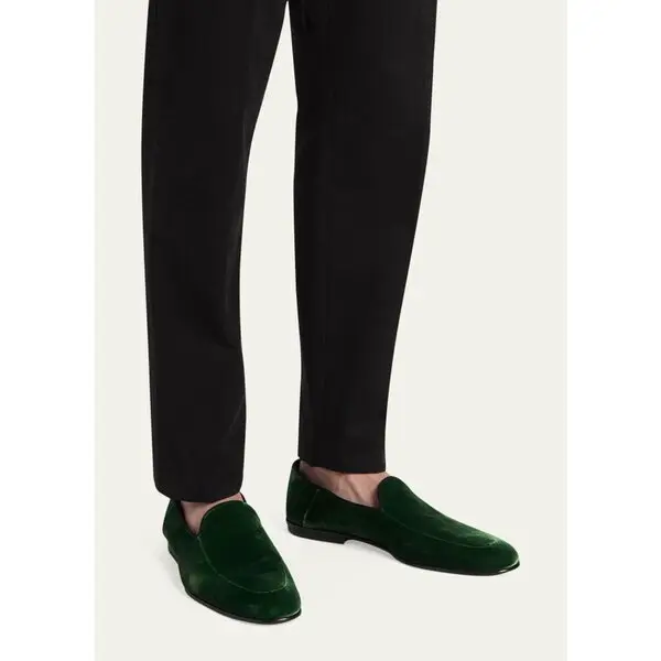 TOM FORD Steven Velvet Formal Loafers