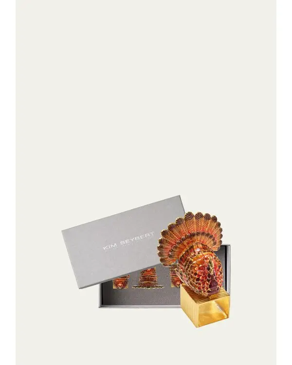 KIM SEYBERT Turkey Trot Napkin Rings, Set Of 4
