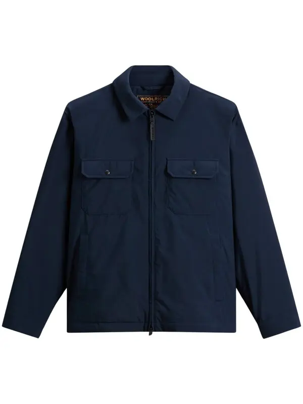 Woolrich Mini Quilted Down Shirt Jacket - Navy