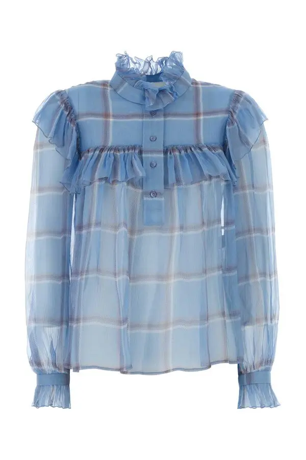 Chloé Embroidered Muslin Blouse