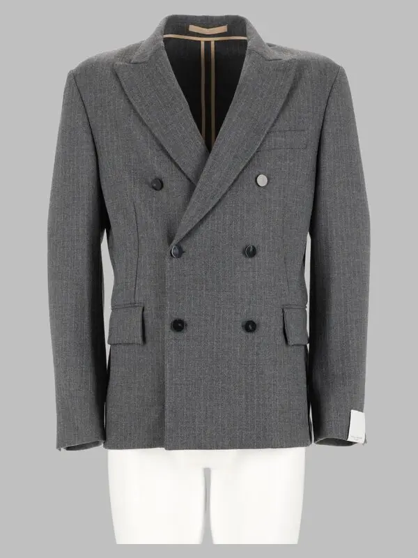 PAOLO PECORA MILANO Italian-style Stretch Wool-blend Jacket - Multicolour