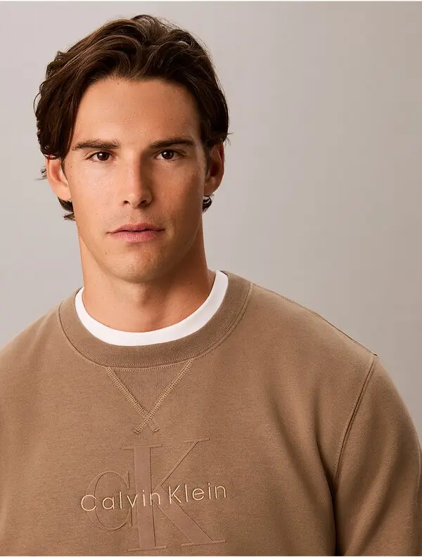 Calvin Klein Fleece Monologo Crewneck Sweatshirt
