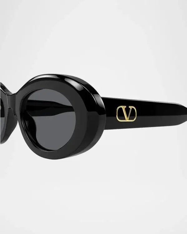 Valentino Garavani Vlogo 50mm Icon Oval Sunglasses