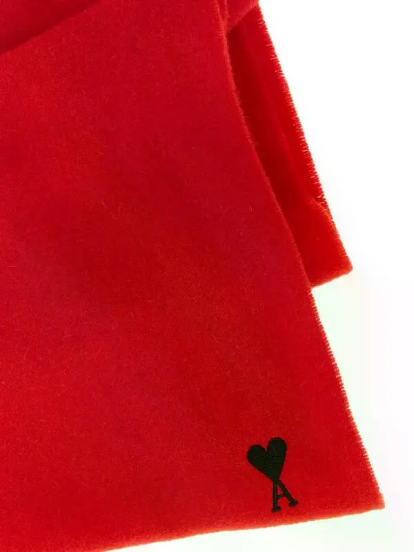 AMI Paris De Coeur Wool Scarf