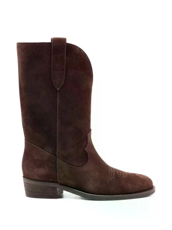 VIA ROMA 15 Suede Cowboy Boots