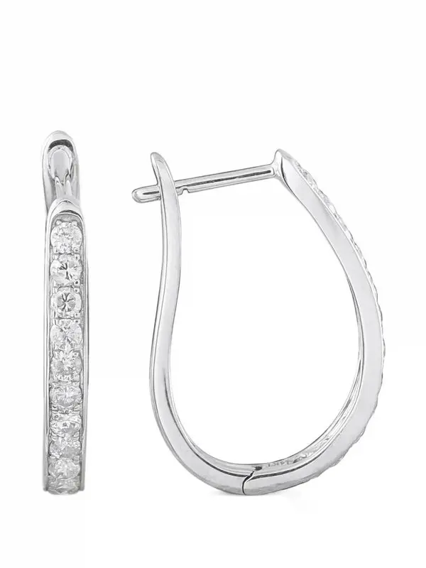 LB EXCLUSIVE Hoop Diamond Earrings - Silver
