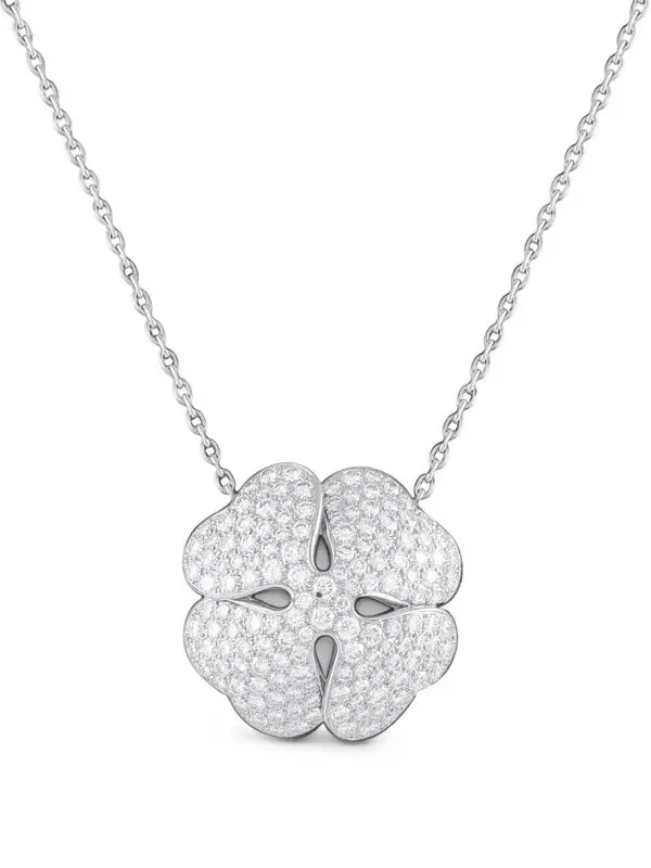 Cartier Clover Diamond Necklace - Silver
