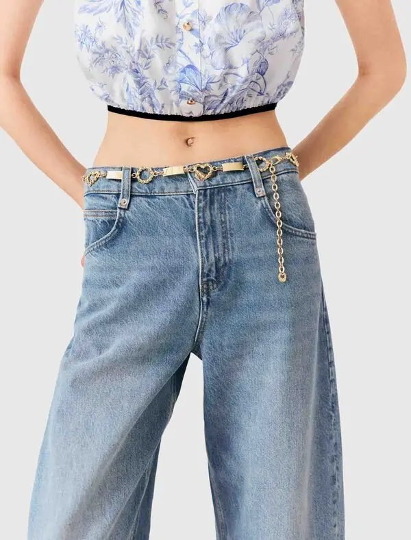 Maje Twisted Gold Chain Belt