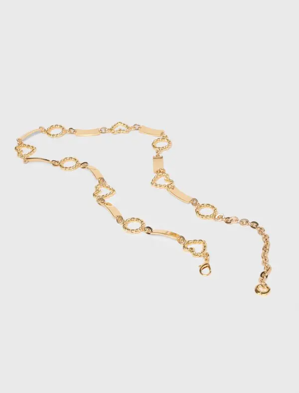 Maje Twisted Gold Chain Belt