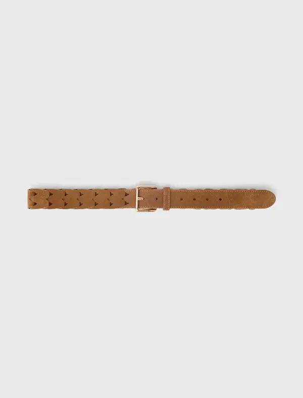 Maje Braided Suede Belt