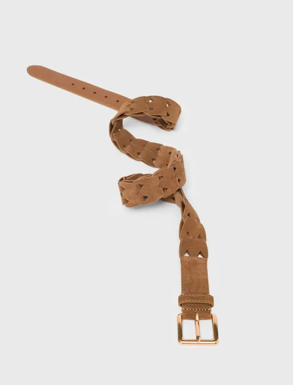 Maje Braided Suede Belt
