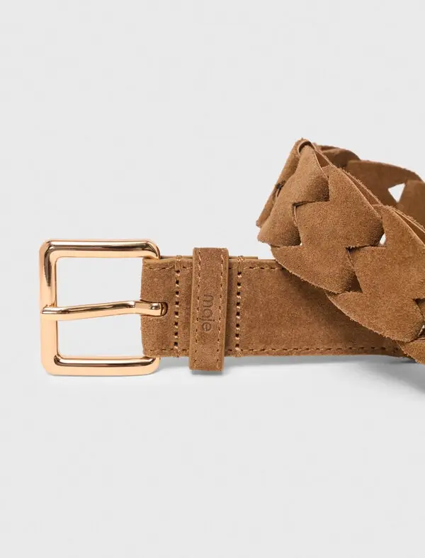 Maje Braided Suede Belt