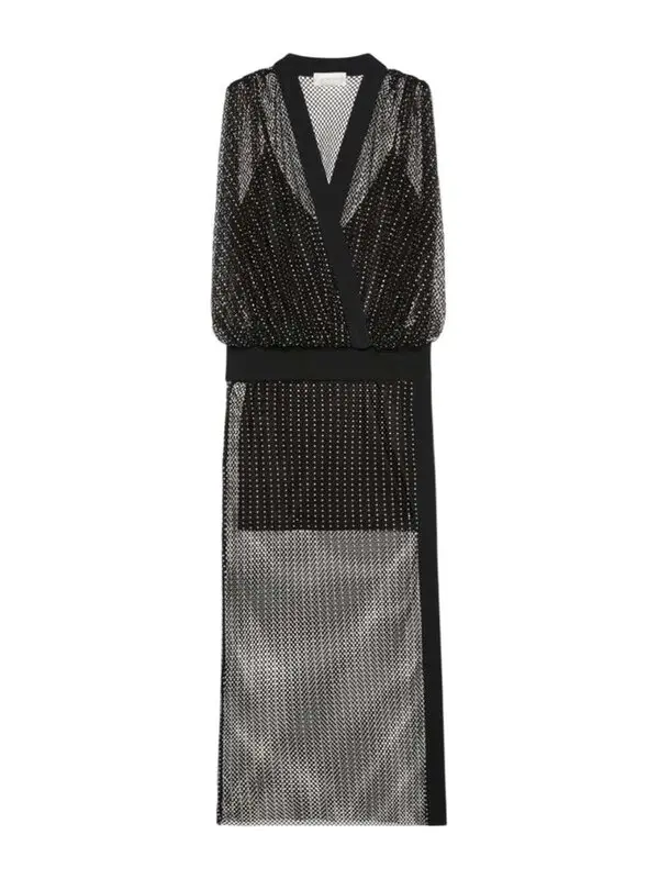 Sportmax Long Jersey And Rhinestone Dress