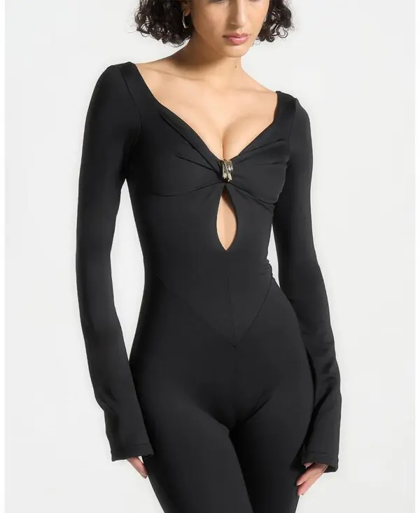 Manière De Voir Twisted Bust Off Shoulder Jumpsuit