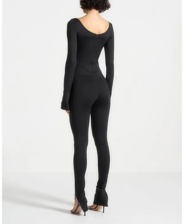 Manière De Voir Twisted Bust Off Shoulder Jumpsuit