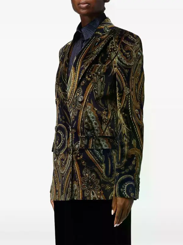 Etro Paisley-print Double-breasted Blazer